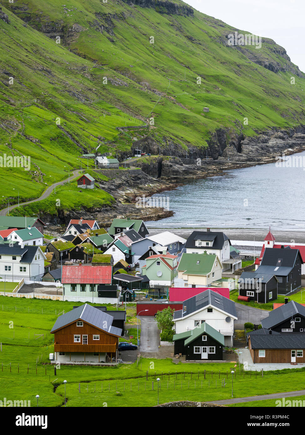 Village Tjornuvik. Denmark, Faroe Islands Stock Photo - Alamy