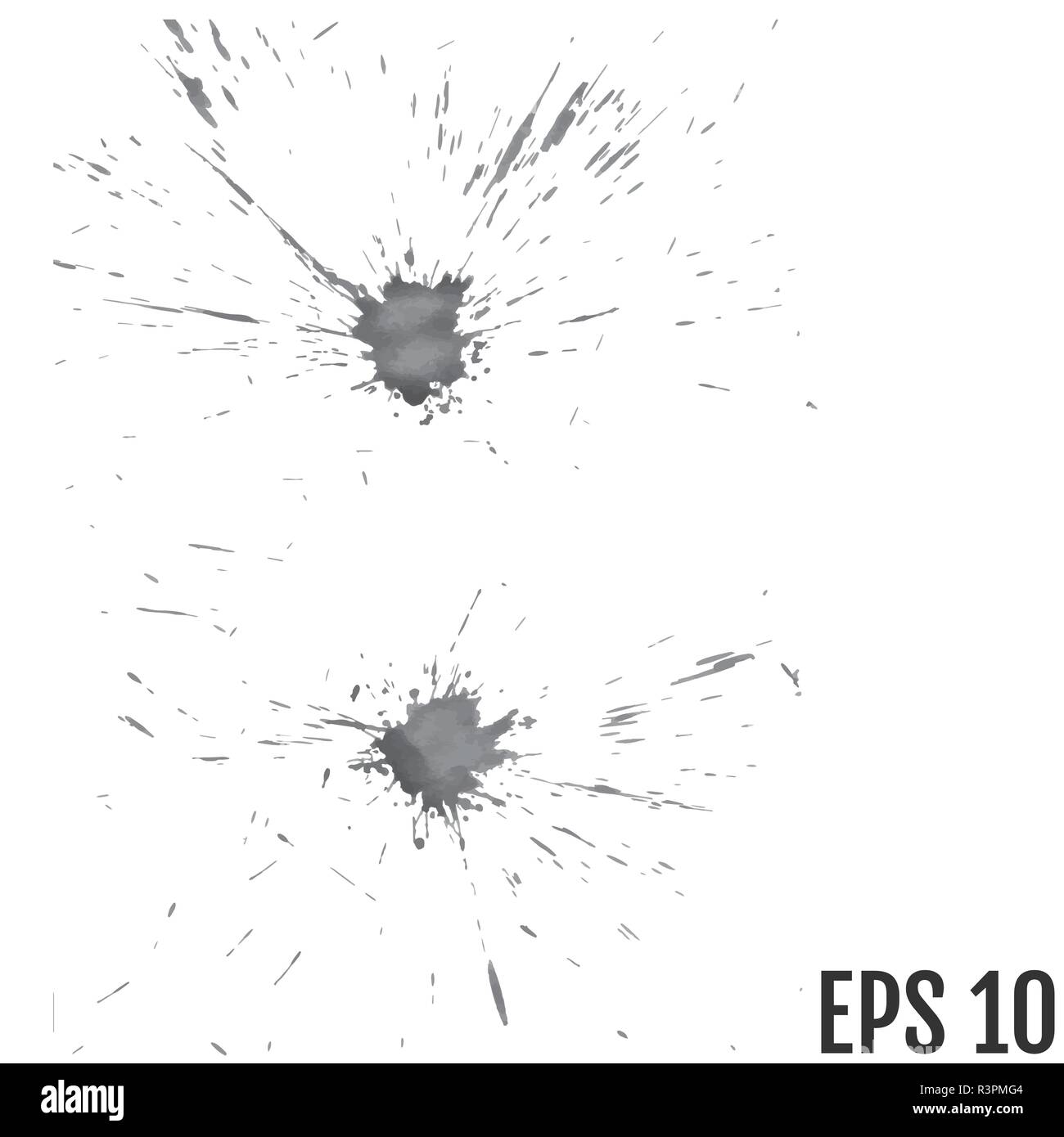 Set of grey splash on white background vector illustration Stock Vector ...