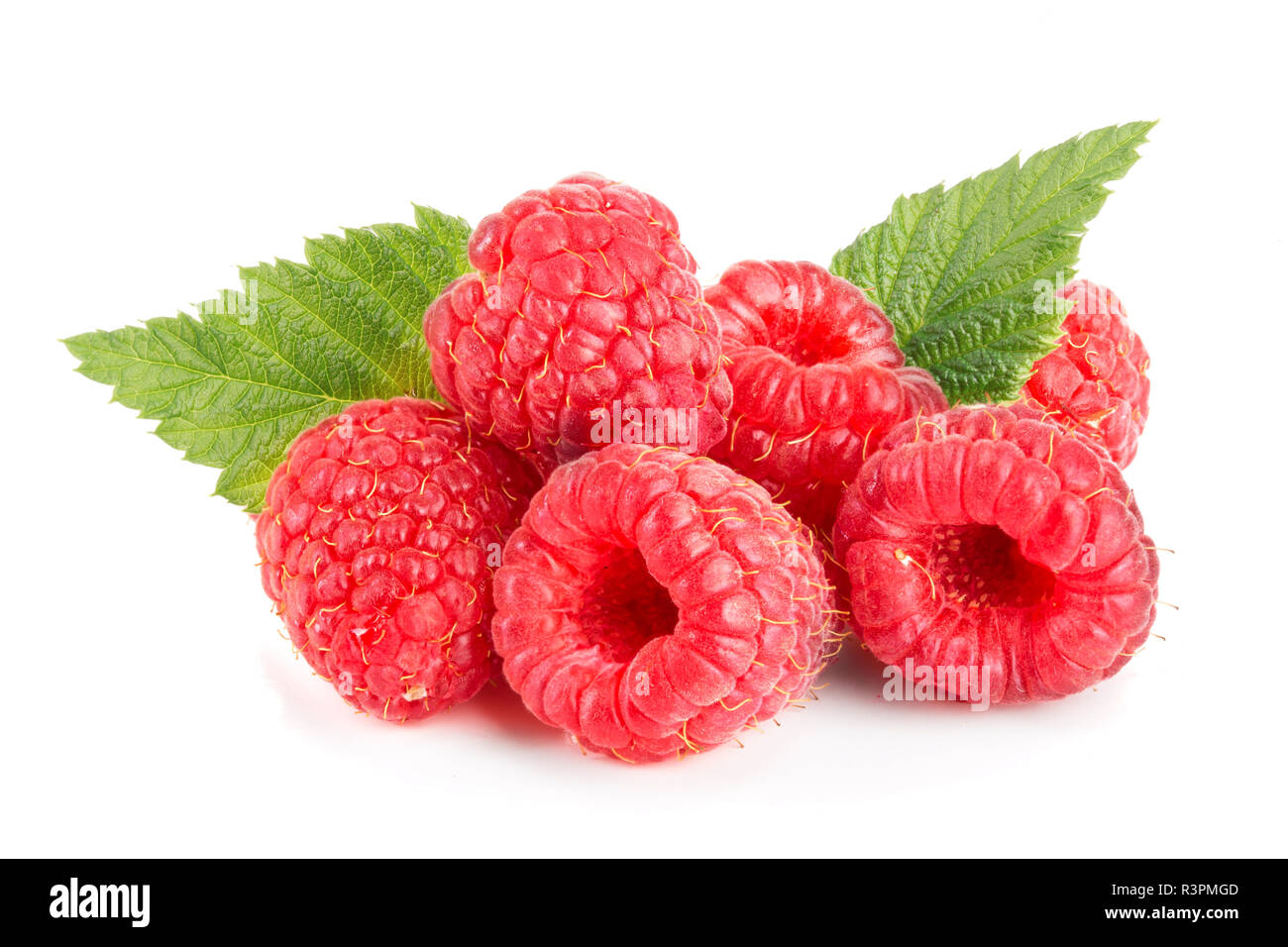 Raspberry isolated on white background. Pile or heap Stock Photo - Alamy