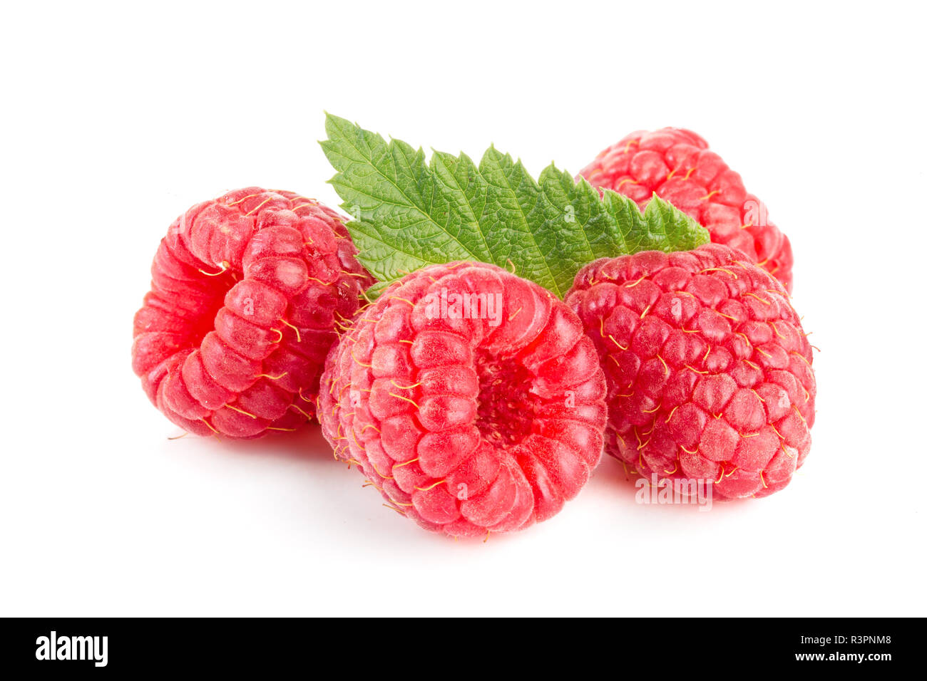 Raspberry isolated on white background. Pile or heap Stock Photo - Alamy