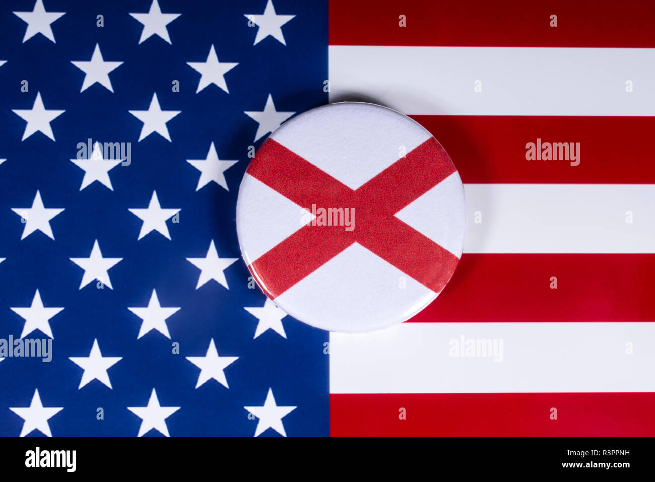 London, UK - November 20th 2018: The symbol of the state of Alabama ...