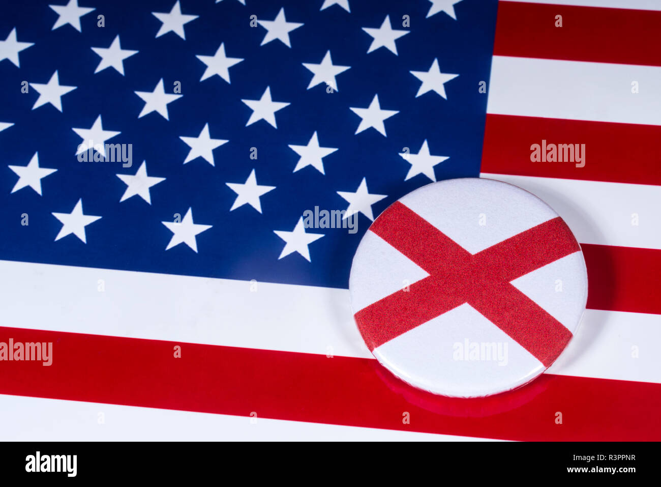 London, UK - November 20th 2018: The symbol of the state of Alabama ...