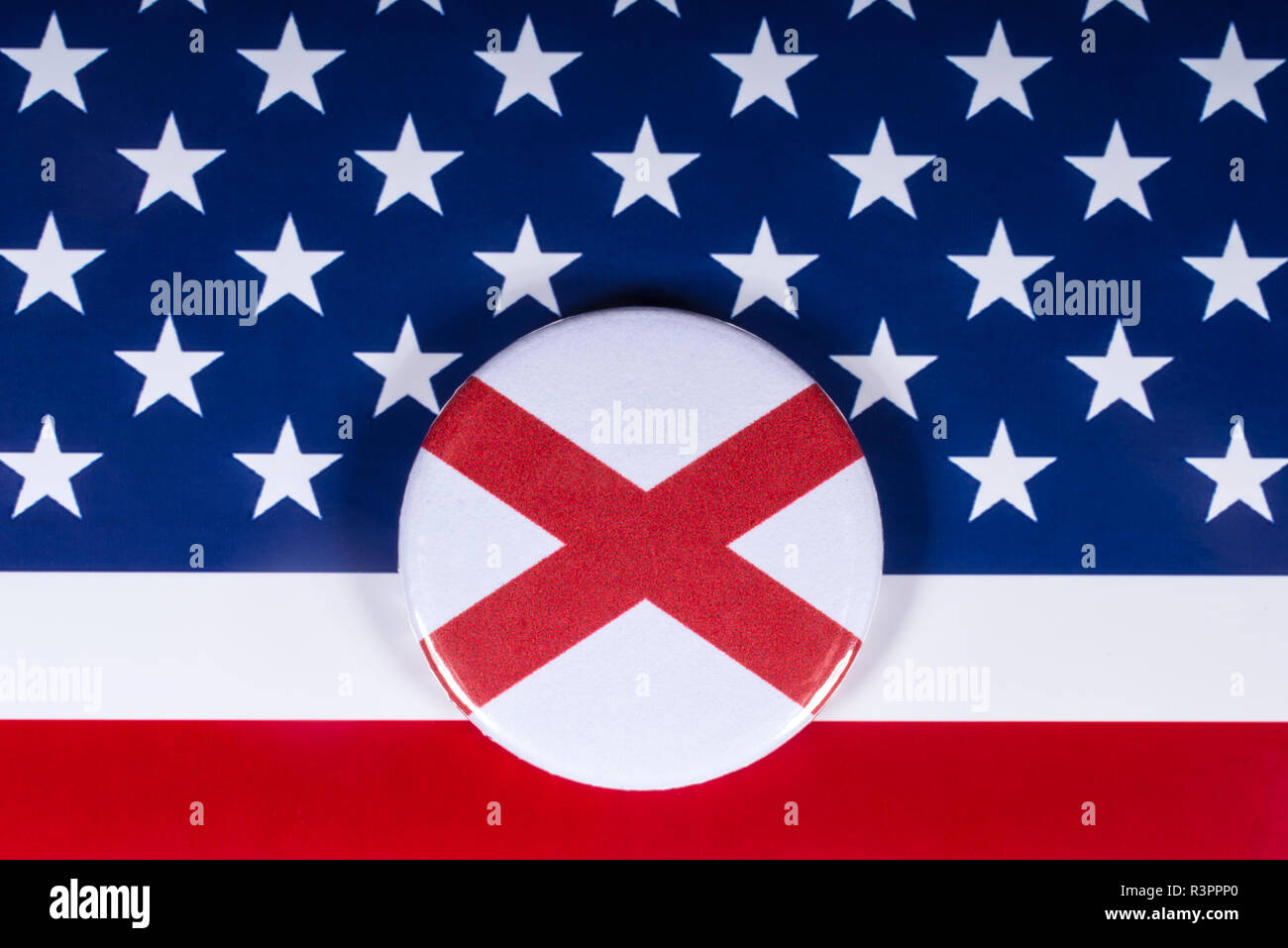 London, UK - November 20th 2018: The symbol of the state of Alabama ...