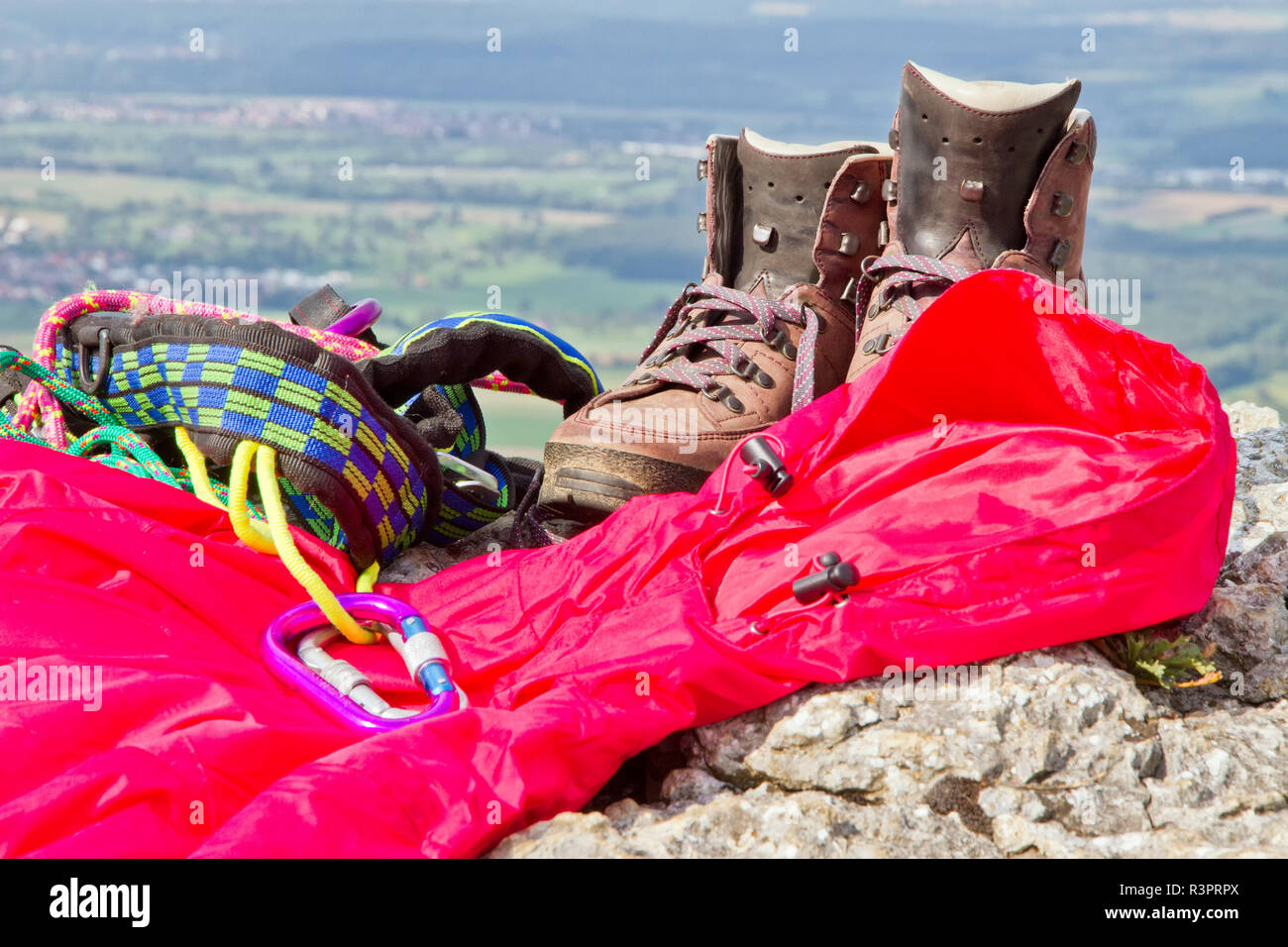 hiking equipment on the mountain Stock Photo - Alamy