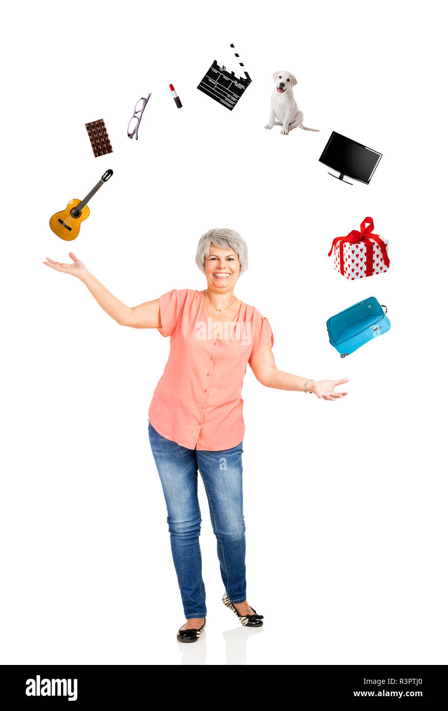 Woman juggle stress hi-res stock photography and images - Alamy