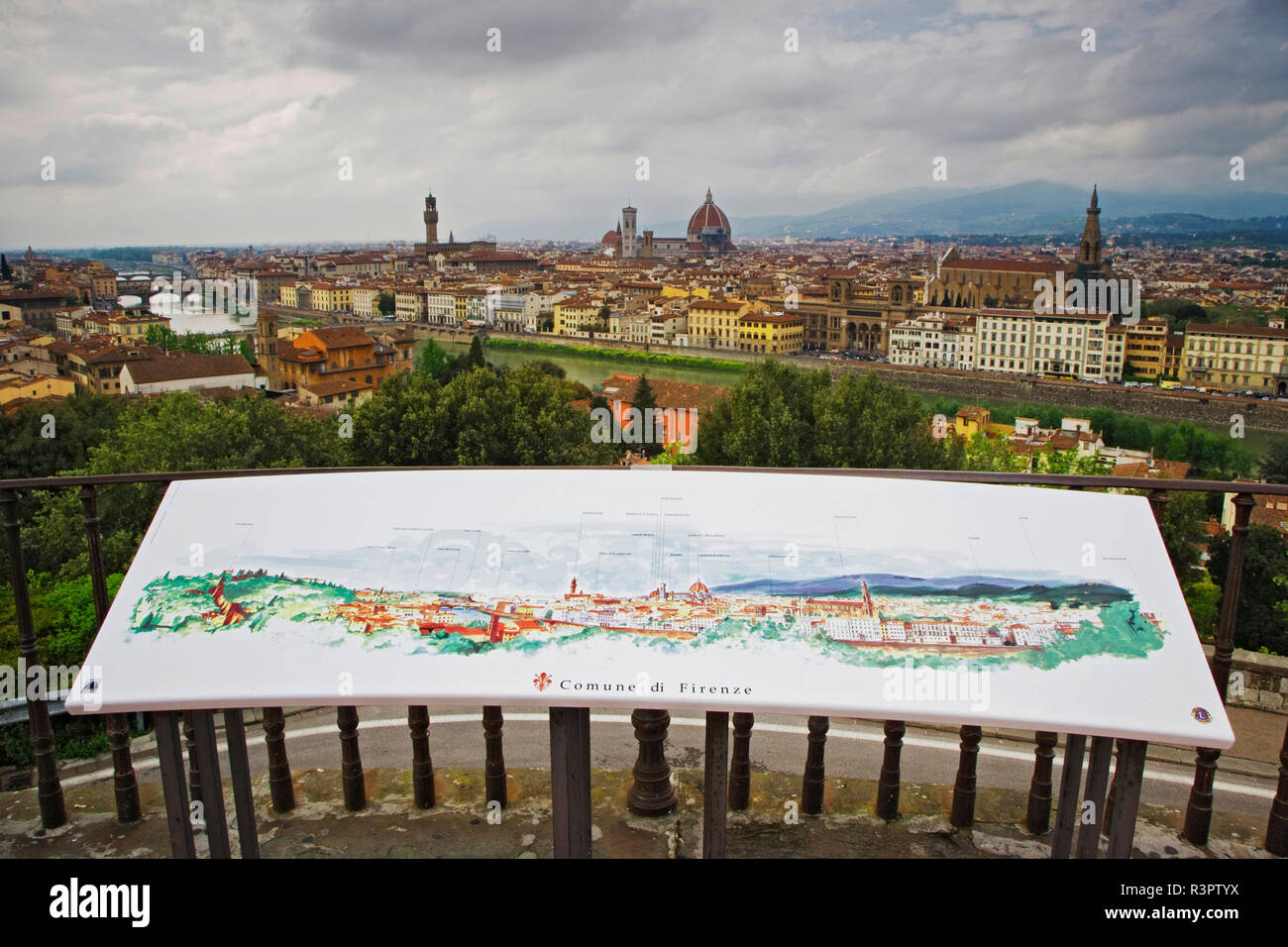Florence city map hi-res stock photography and images - Alamy