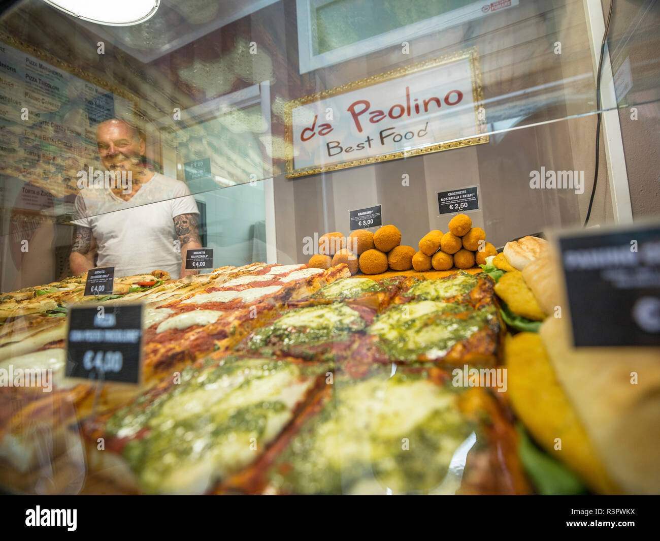 Italian street deli Stock Photo - Alamy