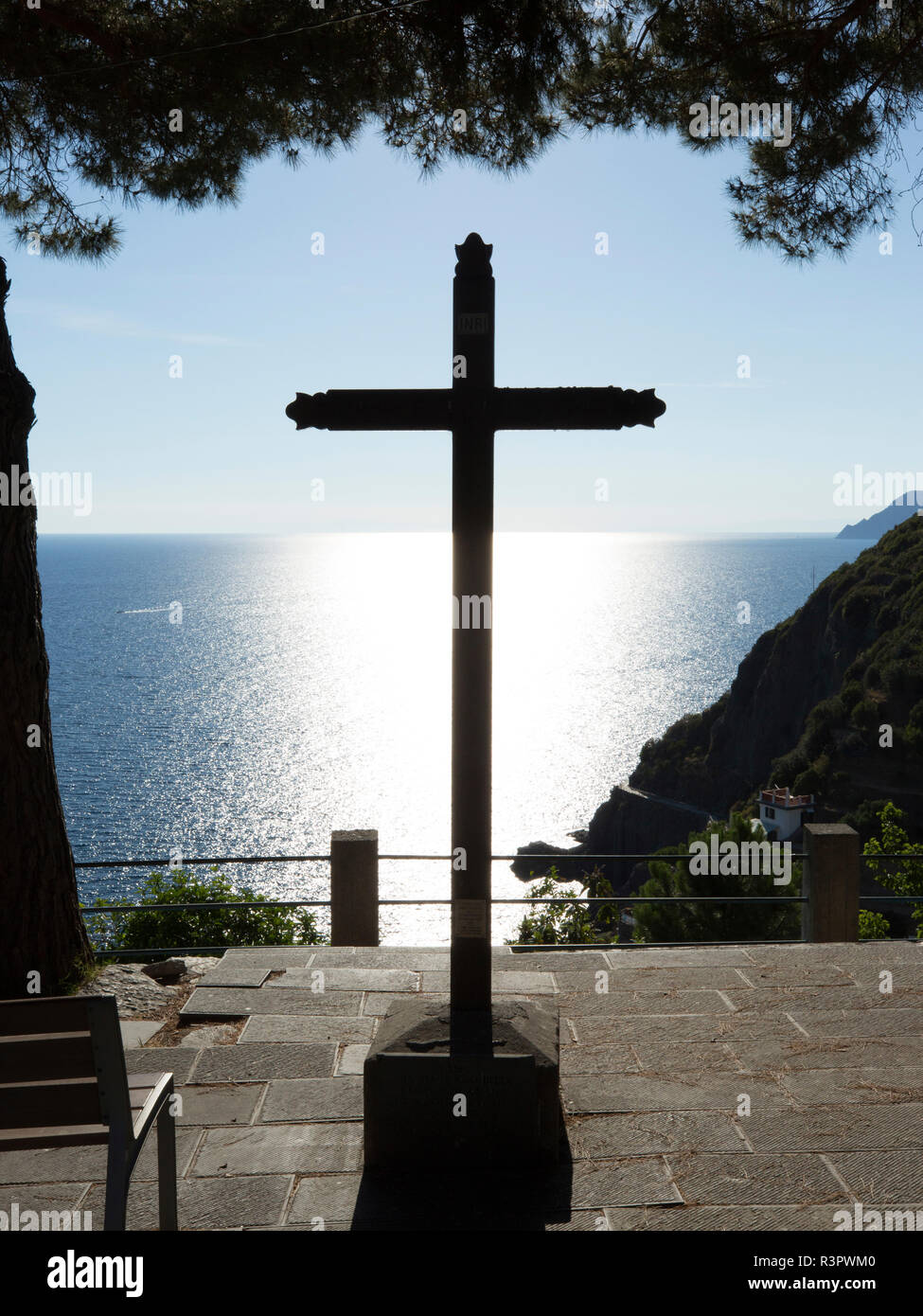 Religious Symbol Facing Ocean Stock Photo - Alamy