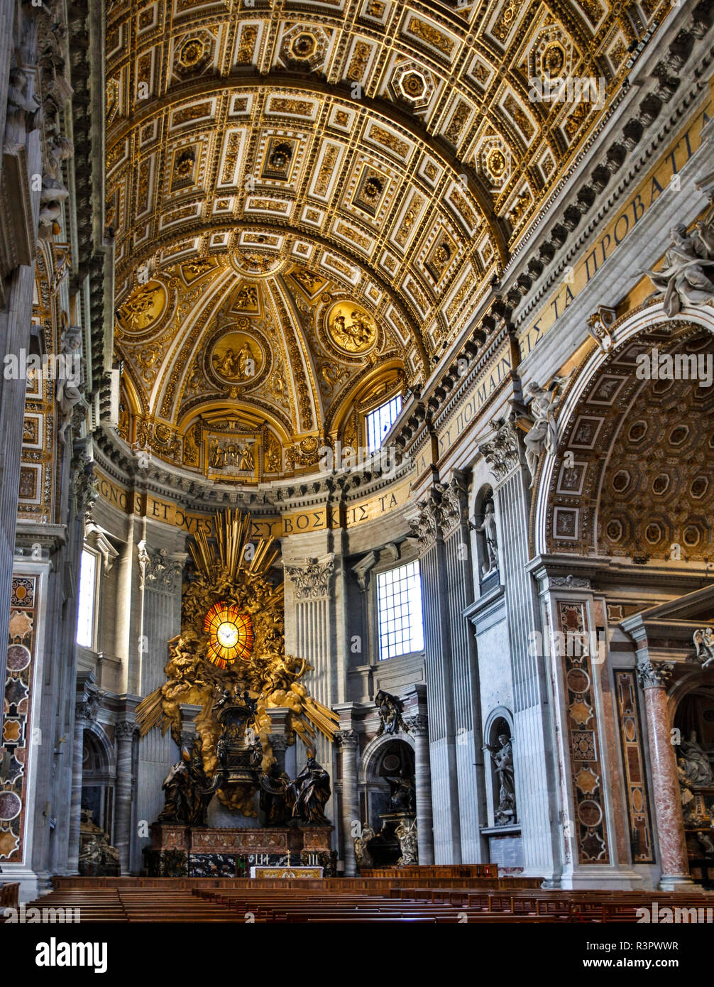 Vatican City, St. Peter's Basilica, Interior of St. Peter's Dome Stock ...