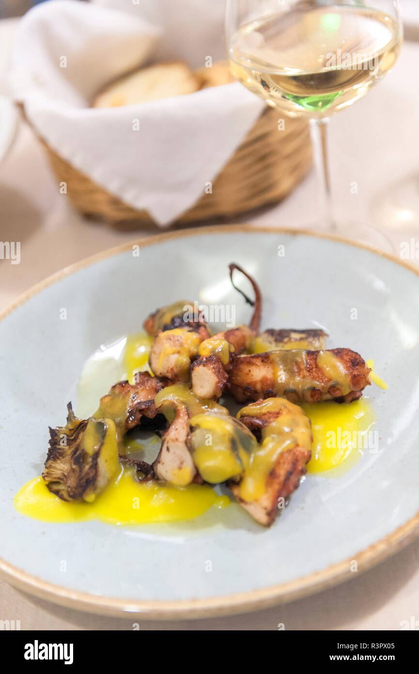 Grilled octopus, Bari, Italy, Europe Stock Photo - Alamy
