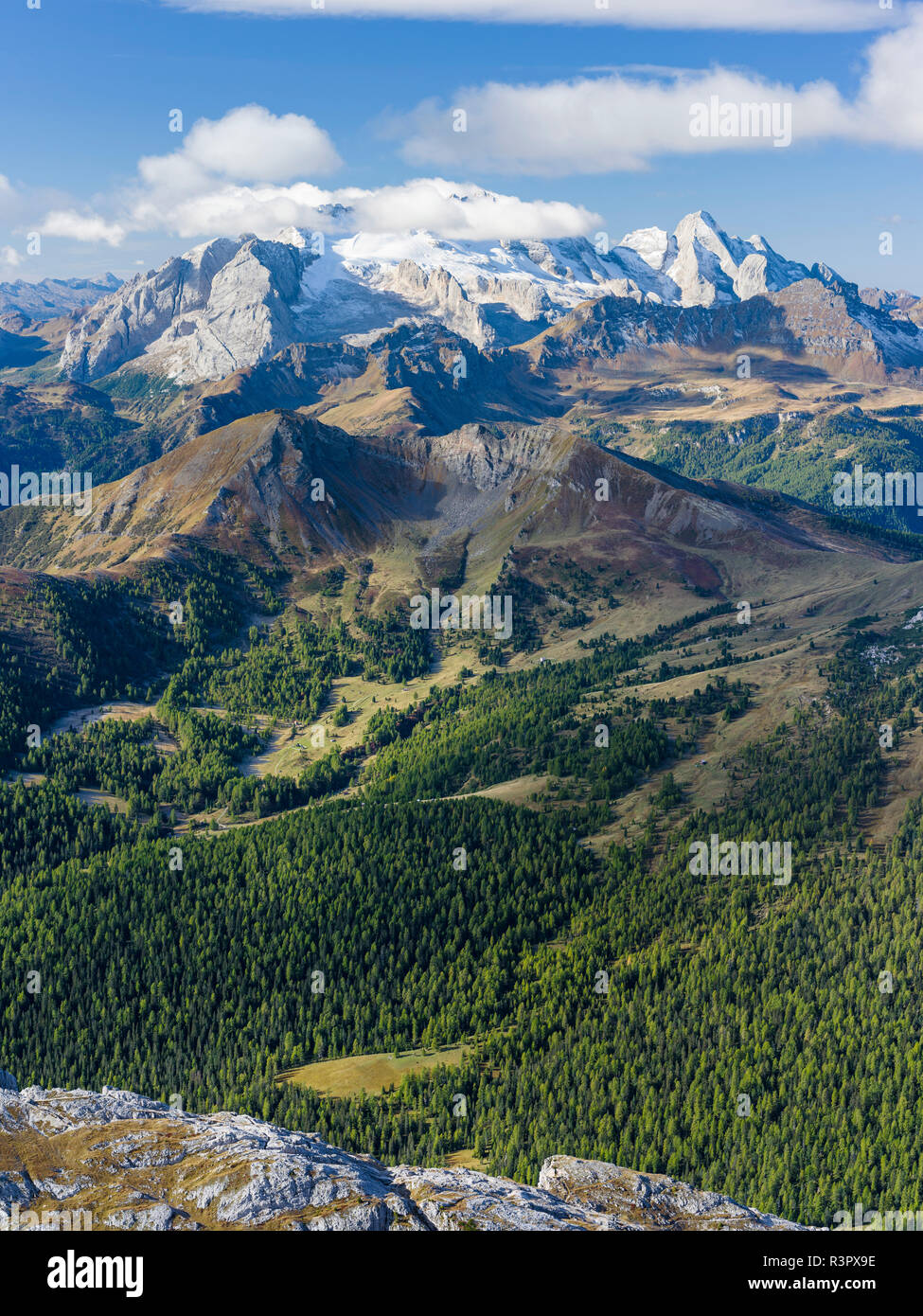 Mount Marmolada, the queen of the dolomites. The Dolomites are listed ...