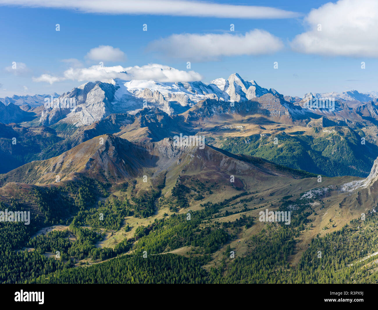 Mount Marmolada, the queen of the dolomites. The Dolomites are listed ...