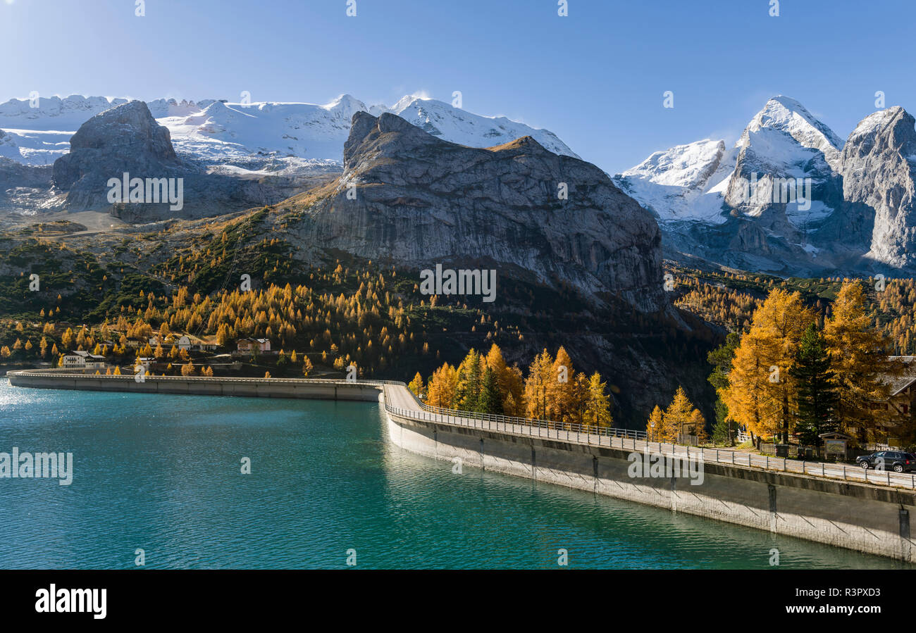 Marmolada mountain range in the Dolomites. Mount Marmolada is one of ...