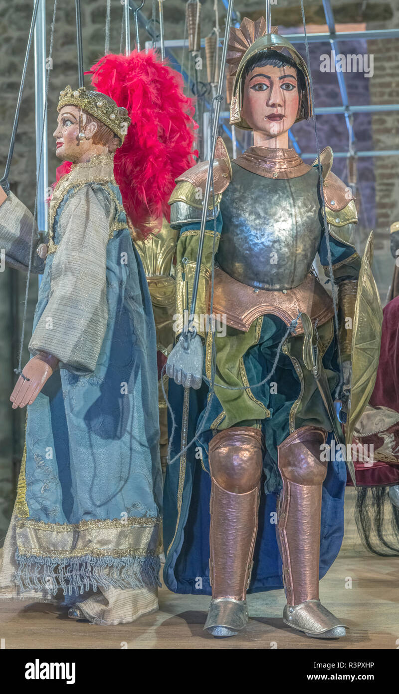 Europe, Italy, Sicily, Castelbuono, Castle Museum, medieval puppets ...
