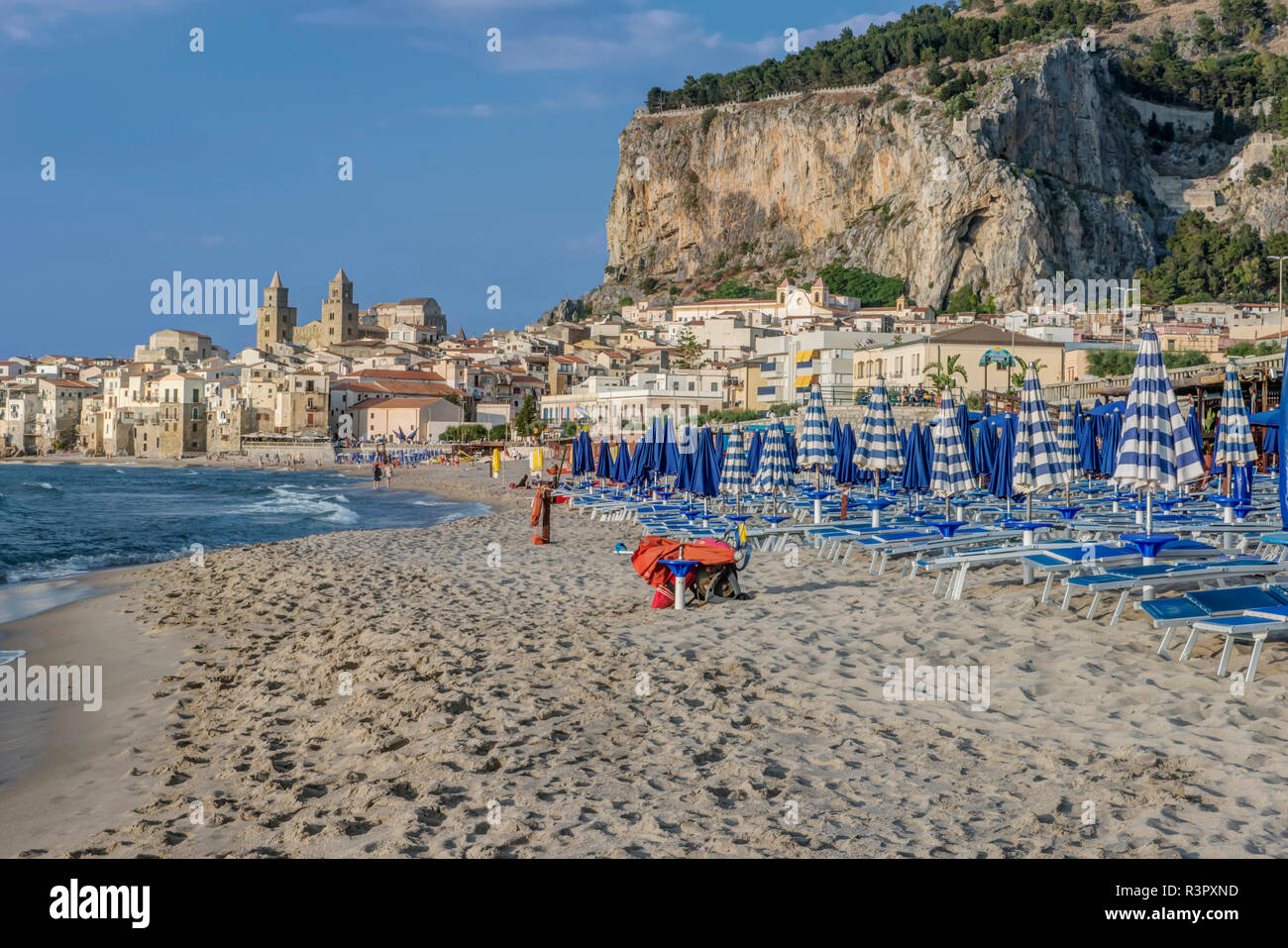 Italy, Sicily, Cefalu, Cefalu Beach Stock Photo - Alamy