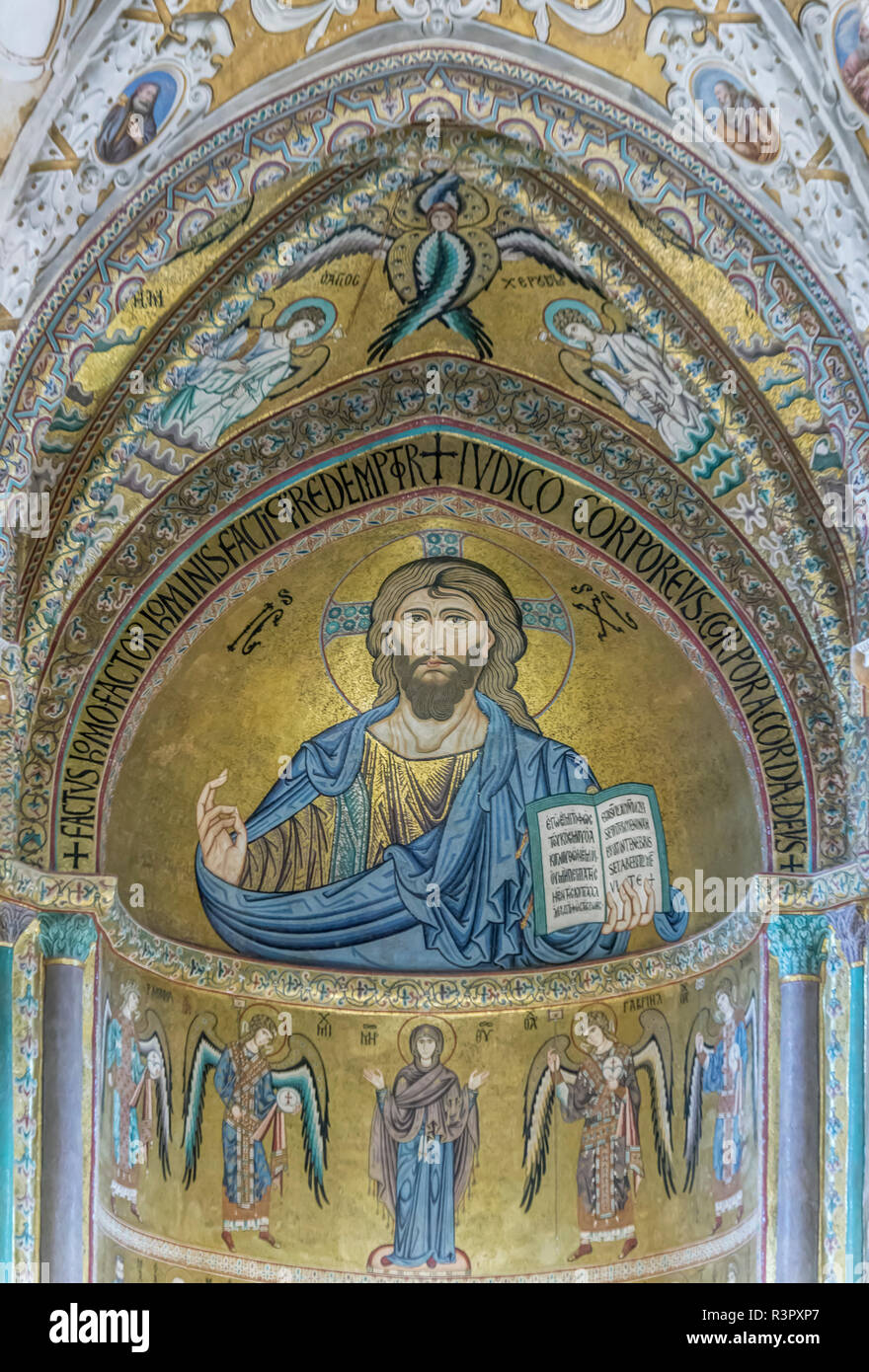 Italy, Sicily, Cefalu, Cefalu Cathedral completed in the 12th century ...