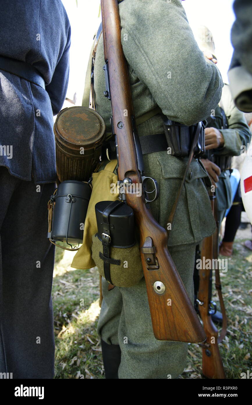Old soldier uniform and weapons of World War II Stock Photo - Alamy