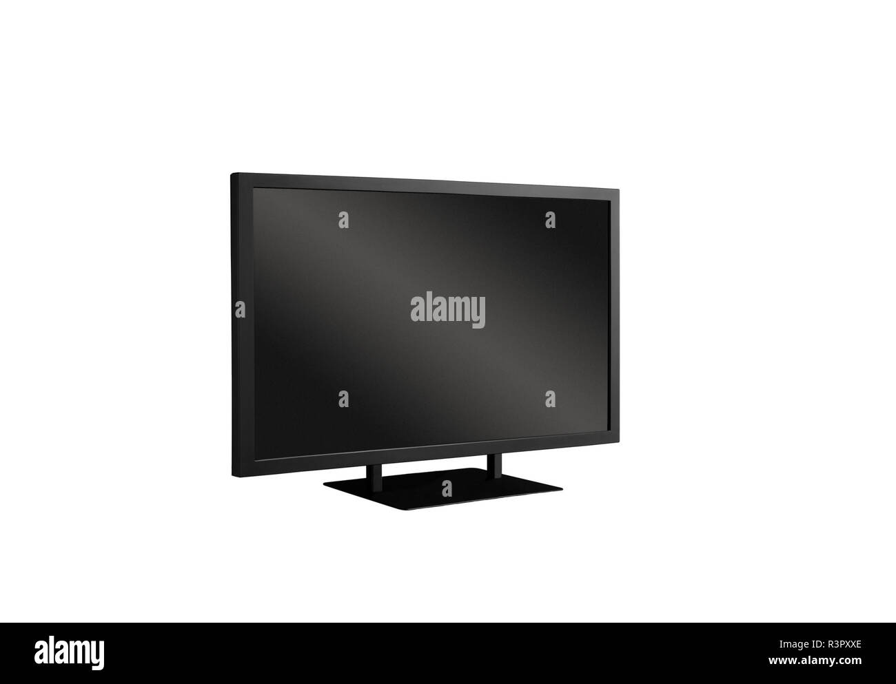 Wide screen TV isolated on white Stock Photo - Alamy