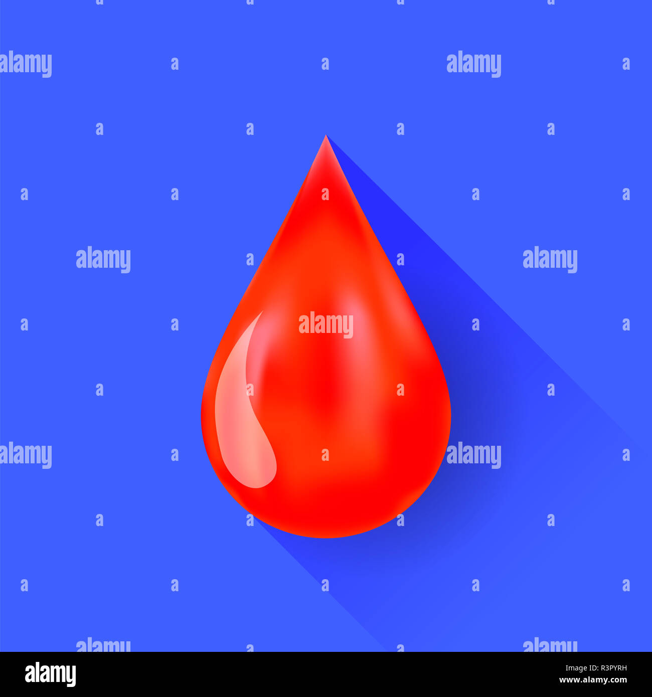 Single Blood Drop Stock Photo - Alamy