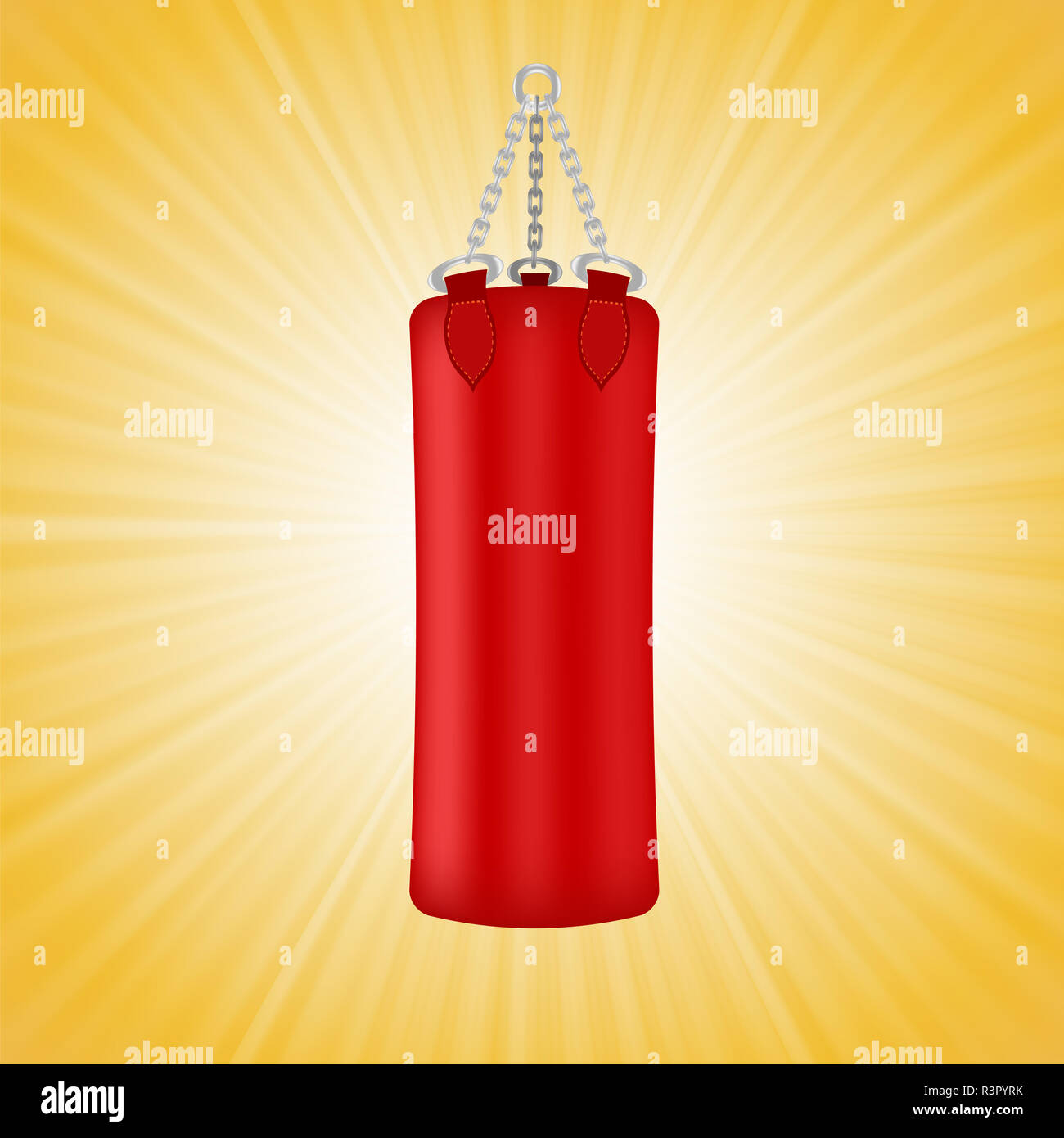 Red Boxing Bag Stock Photo - Alamy
