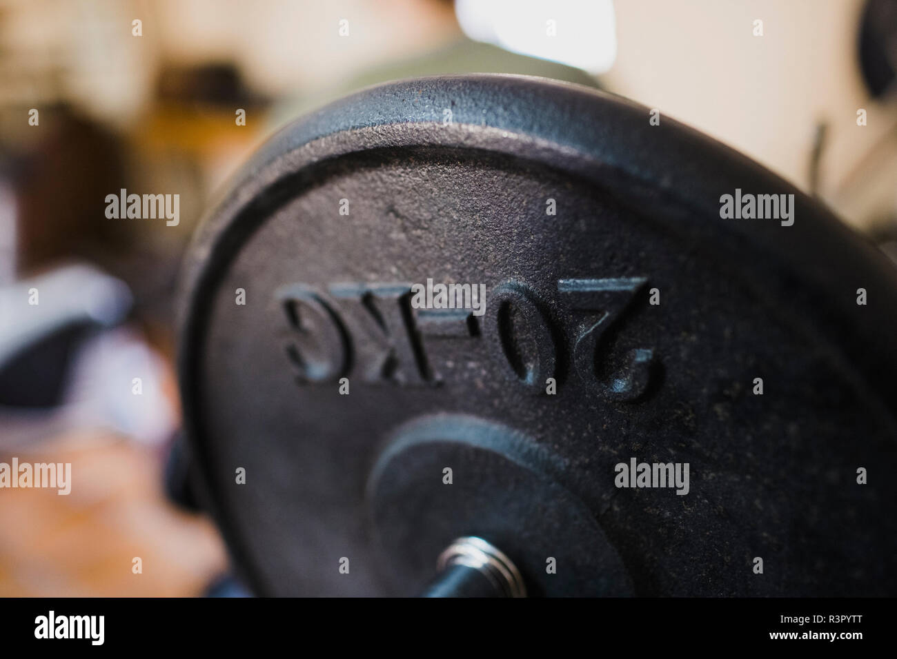 dumbbell 20 kilograms to stay fit young and strong in a gym Stock Photo ...