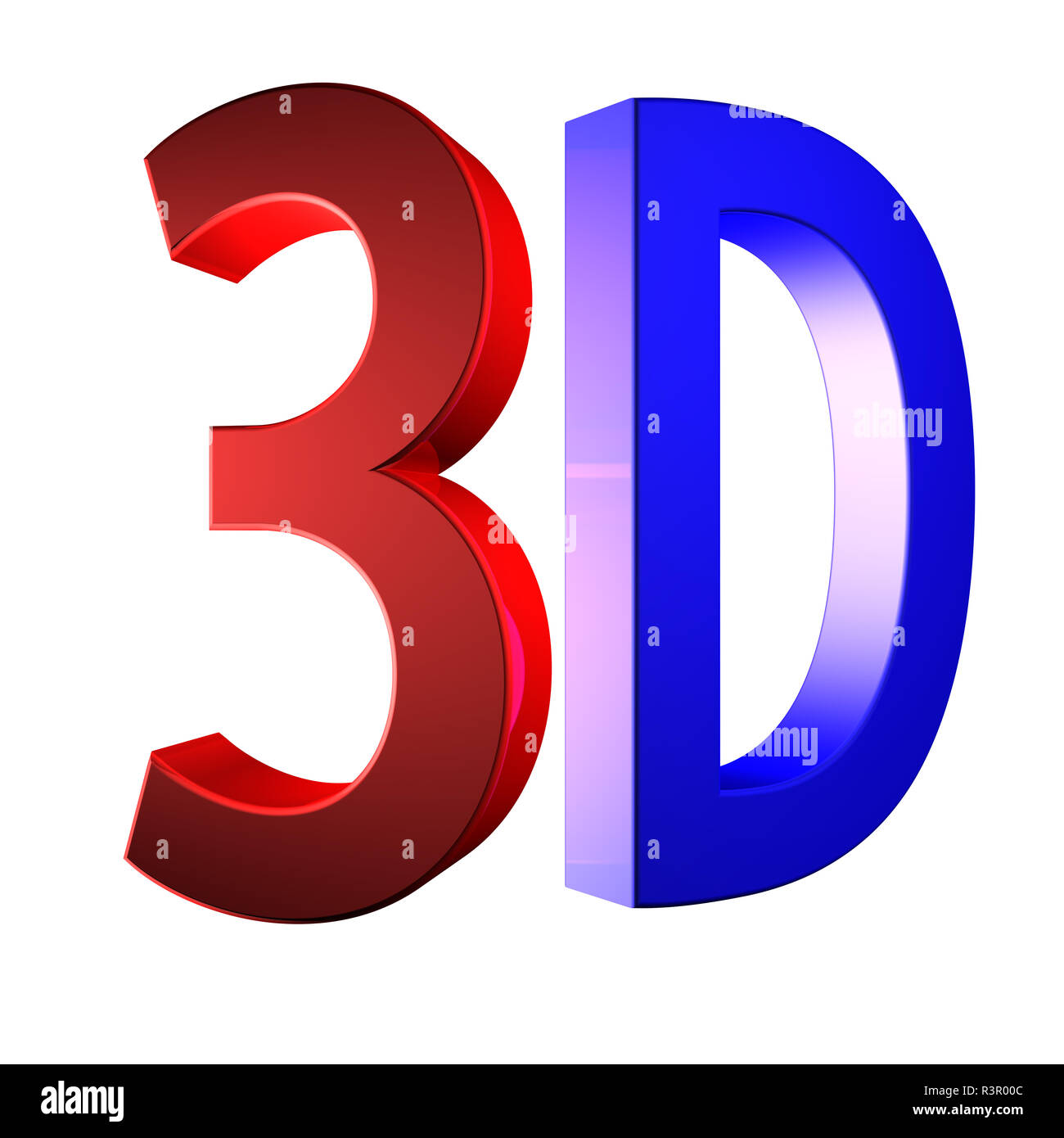 Clear 3D logo isolated on white background Stock Photo - Alamy