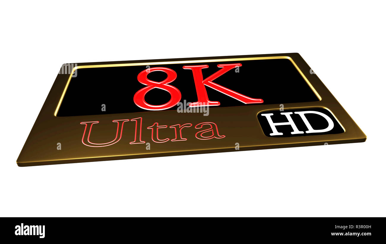 White screen tv 8k ultra Cut Out Stock Images & Pictures - Alamy