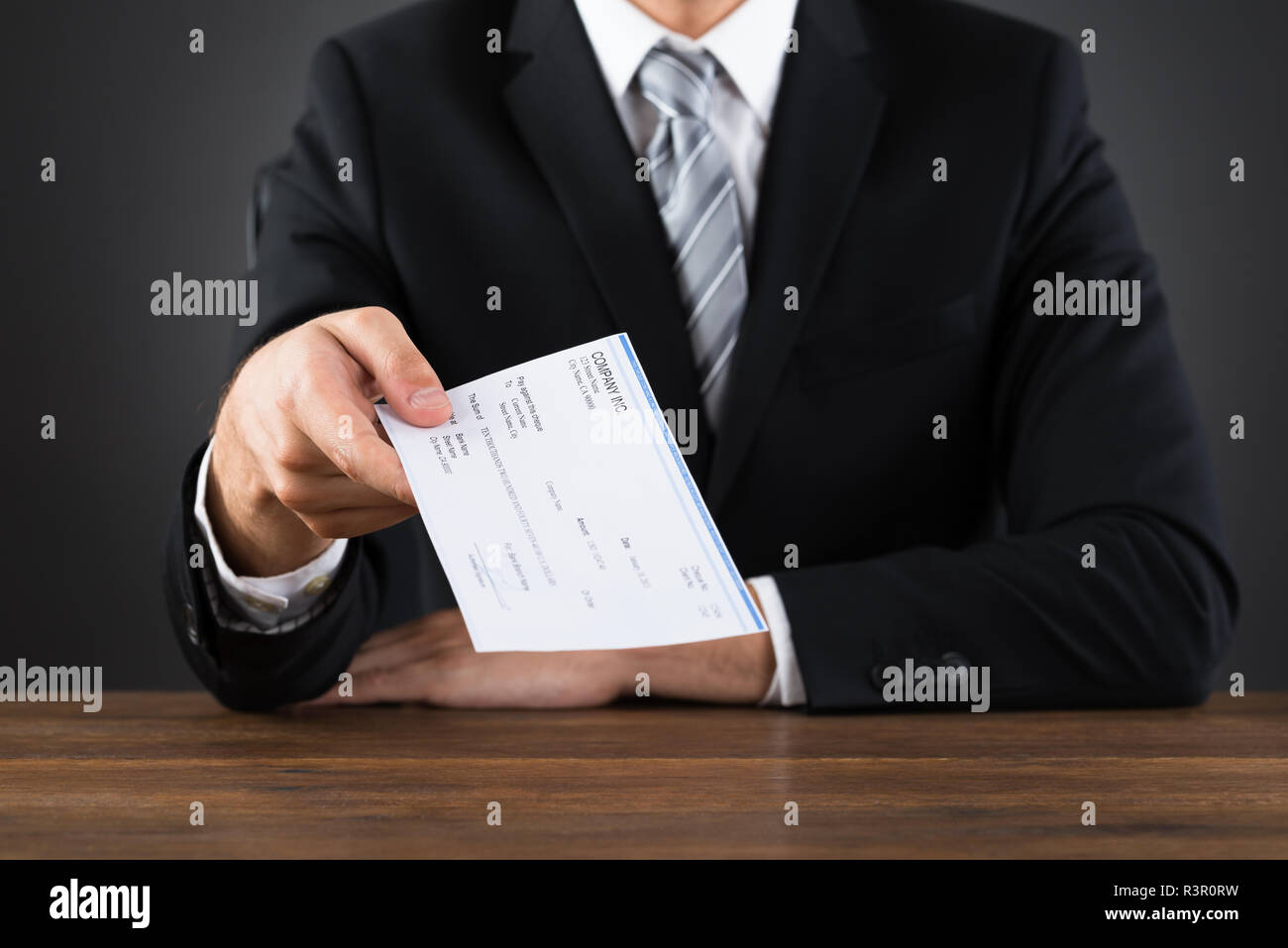 Giving cheque hi-res stock photography and images - Alamy
