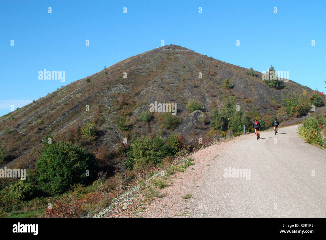 One of the two largest slag heaps in Europe, the twin heaps of Loos-en ...