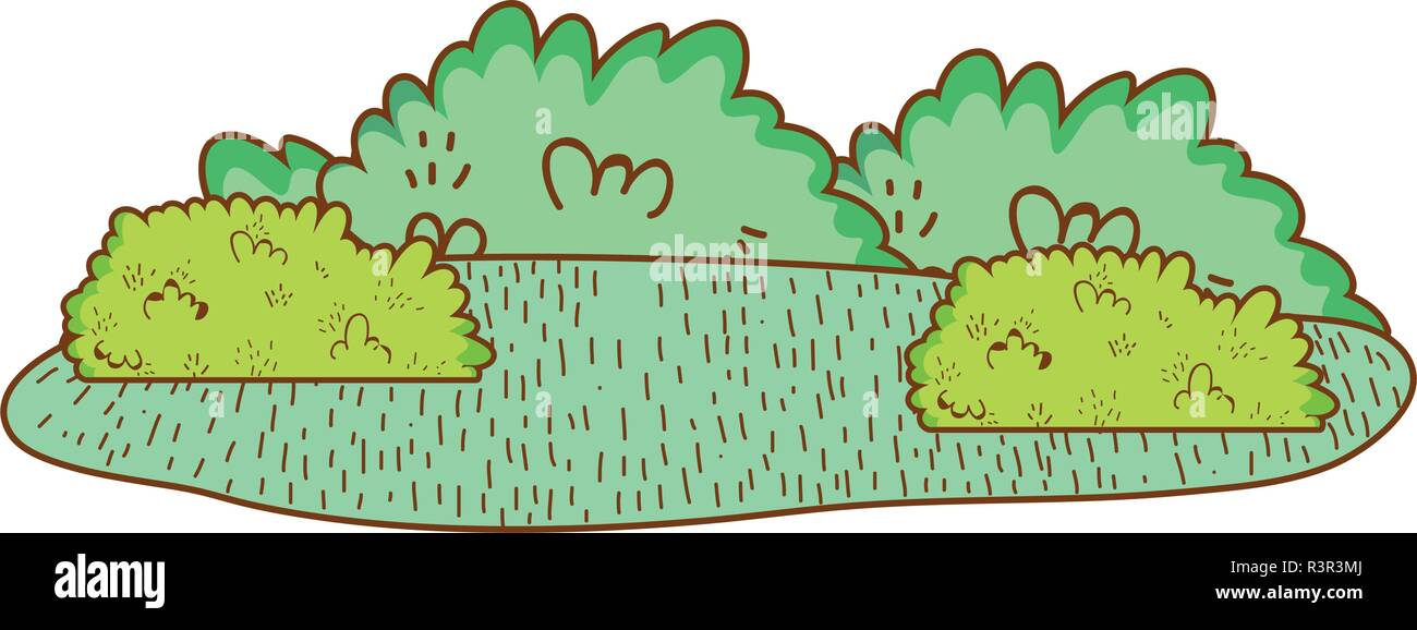 shrubbery rural landscape vector illustration graphic design Stock ...