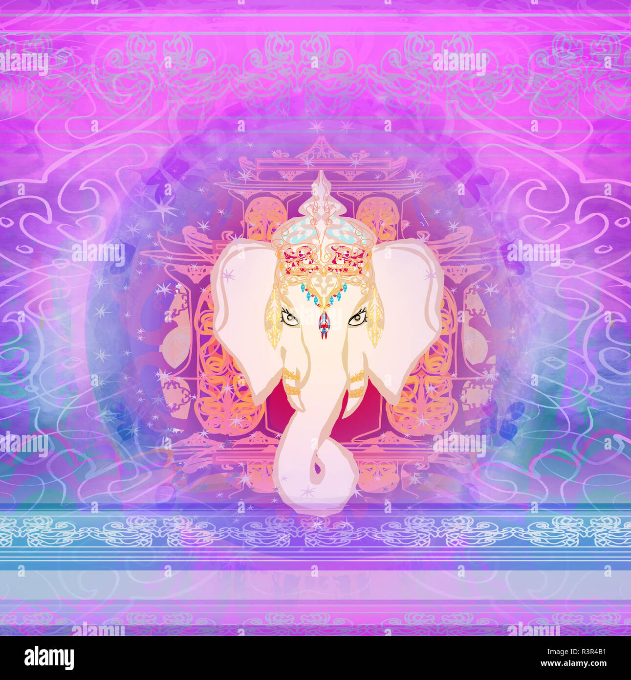 creative illustration of hindu lord ganesha Stock Photo - Alamy