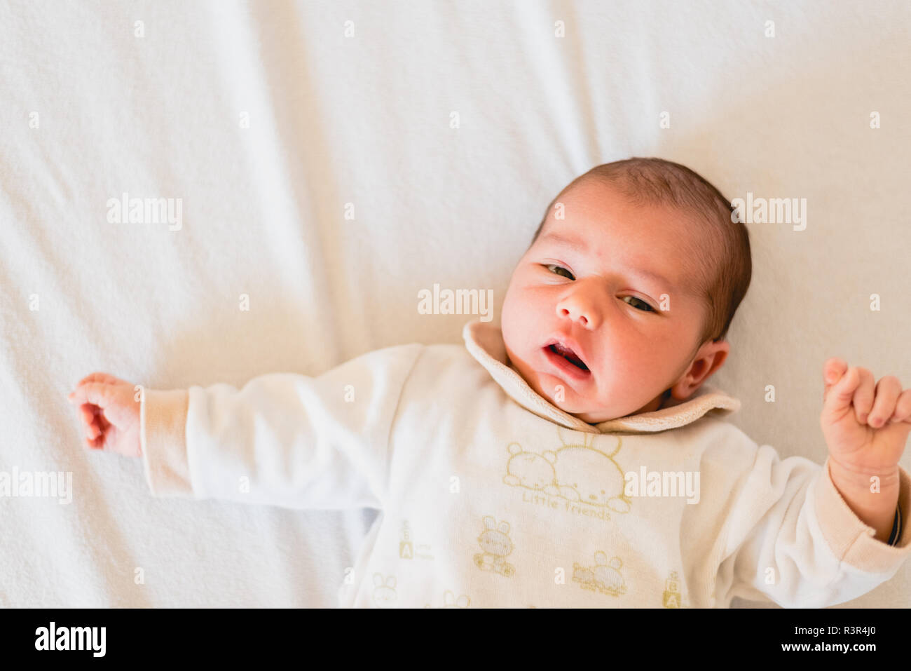 Newborn baby crying for fear Stock Photo - Alamy