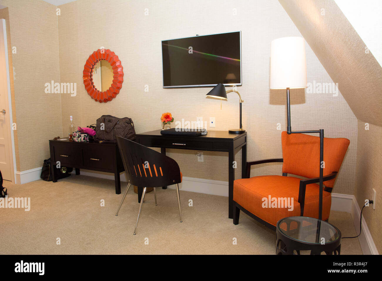 Desk in a hotel room hi-res stock photography and images - Alamy