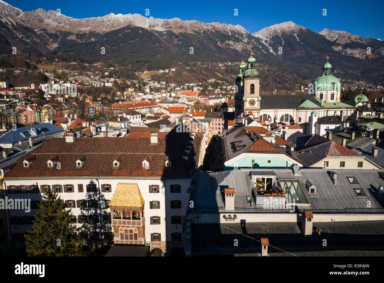 Austria, Tyrol, Innsbruck of the Golden Roof, Goldenes Dachl, Christmas ...