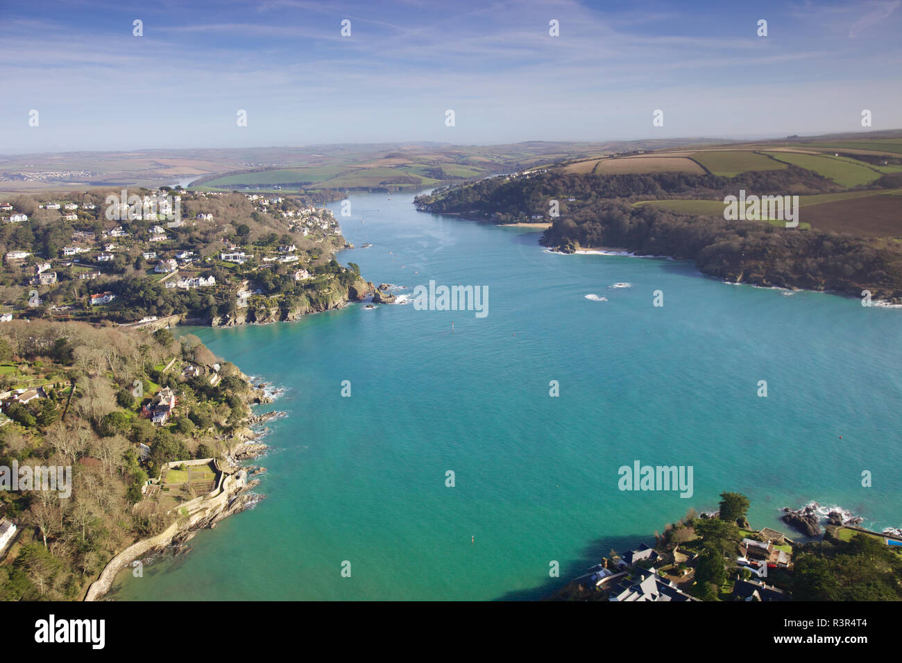 Aerial view of the salcombe estuary hi-res stock photography and images ...
