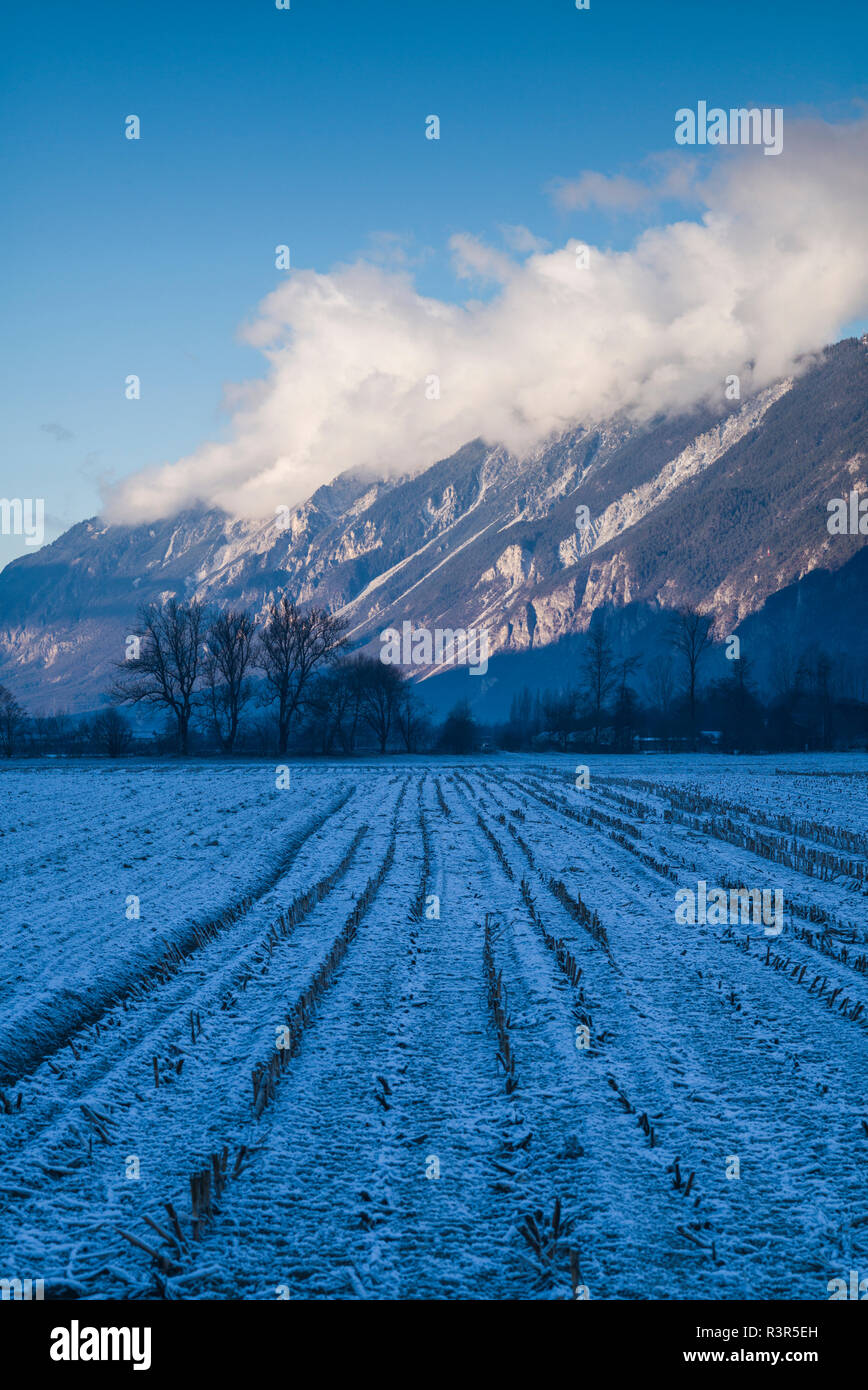 Austria, Tyrol, Stams, winter landscape Stock Photo - Alamy