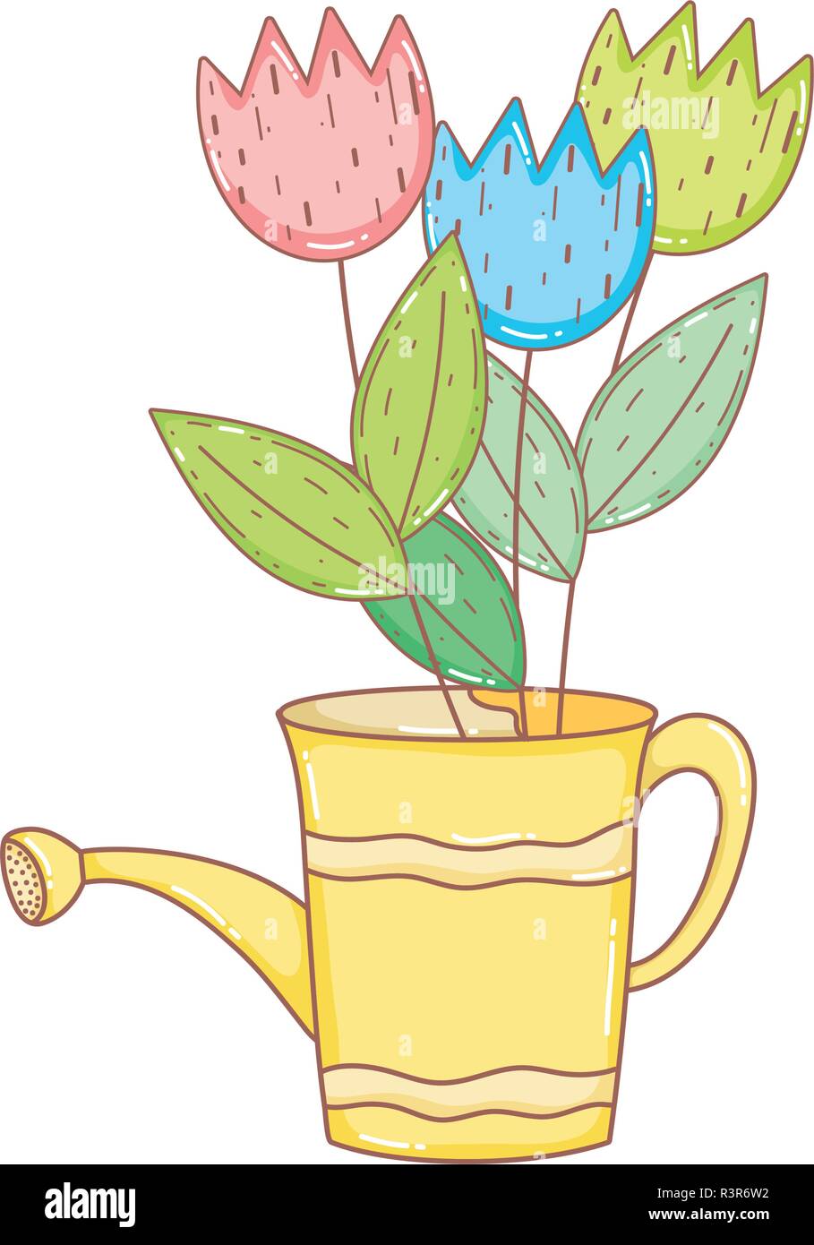 Cultivation of roses Stock Vector Images - Alamy