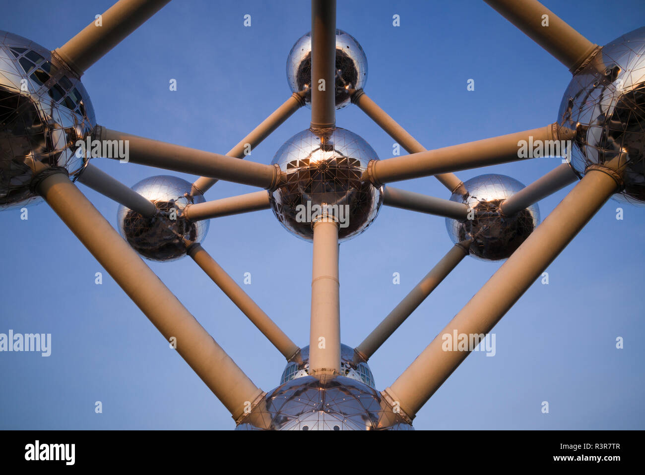 Belgium, Brussels. Heysel, The Atomium, symbol of Brussels from the ...