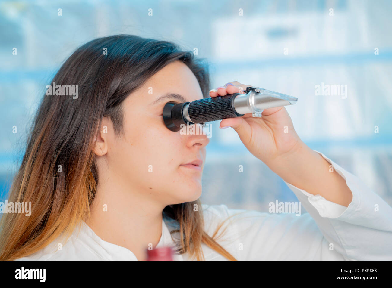 Testing wine in quality control lab Stock Photo - Alamy