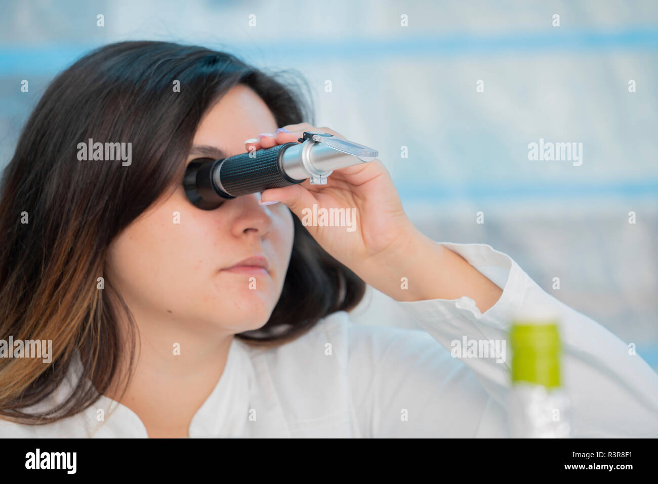 Testing wine in quality control lab Stock Photo - Alamy