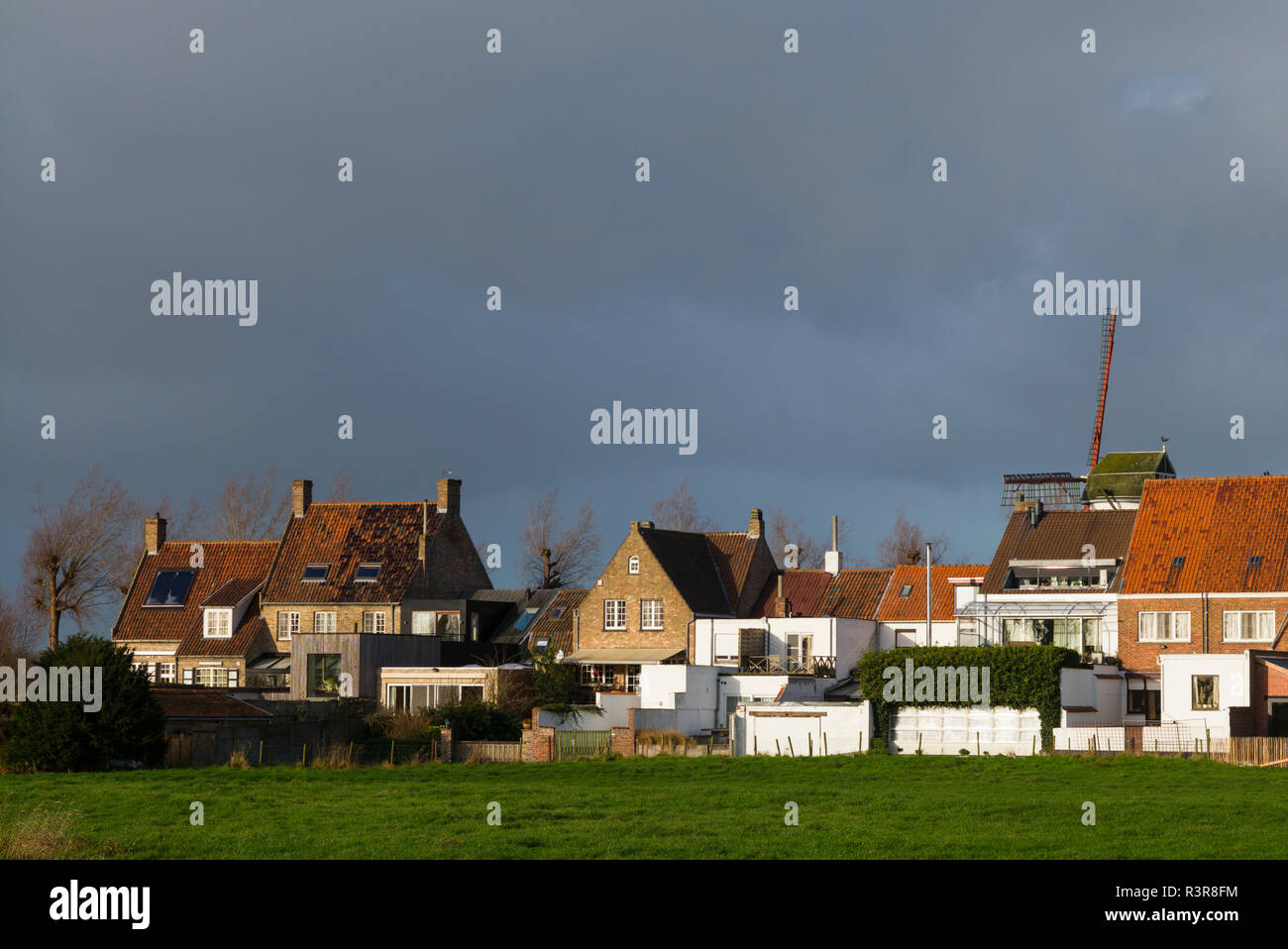Belgium, Damme. Village buildings Stock Photo - Alamy