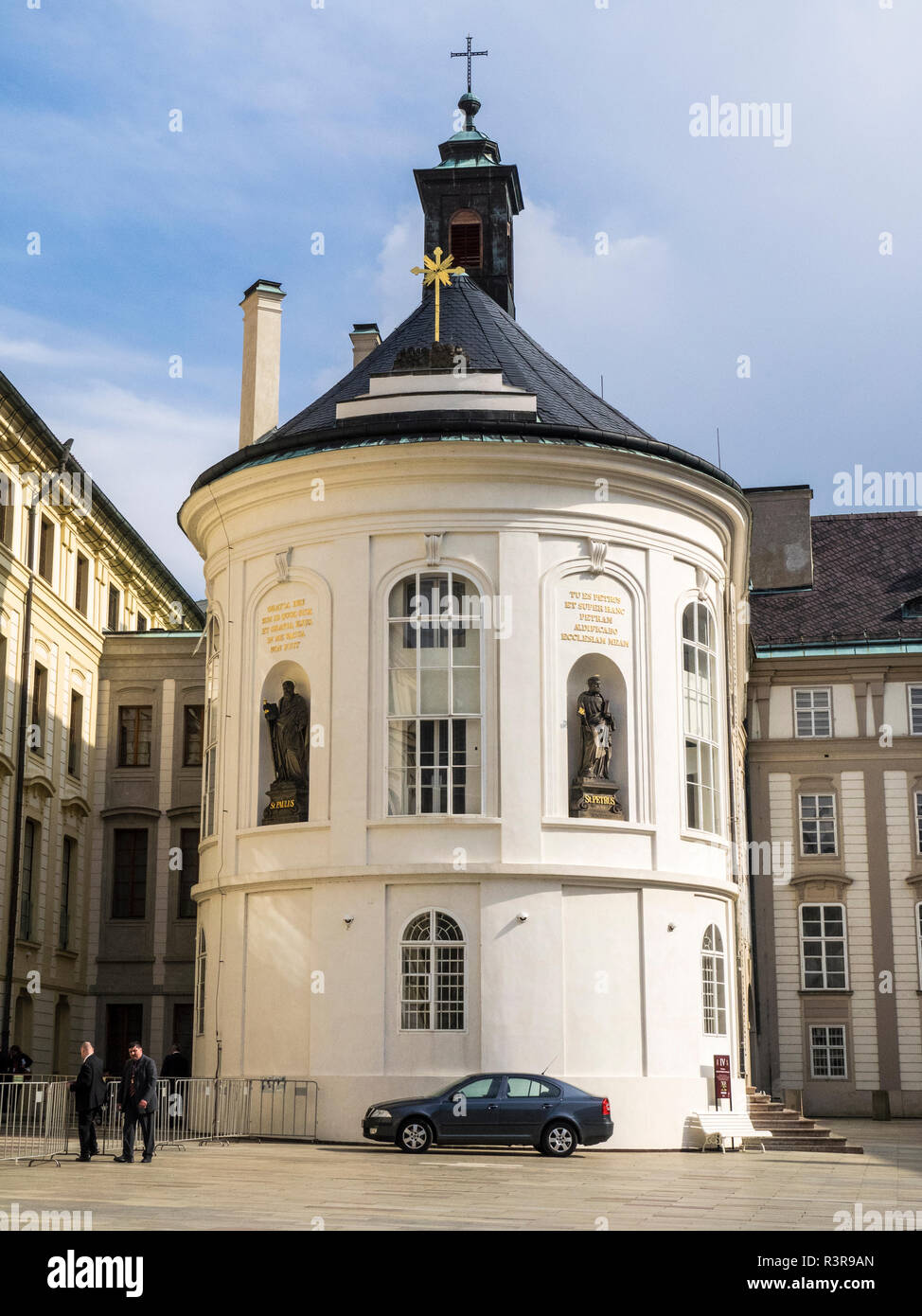 Czech Republic, Prague. Chapel of the Holy Cross in Prague Castle Stock ...