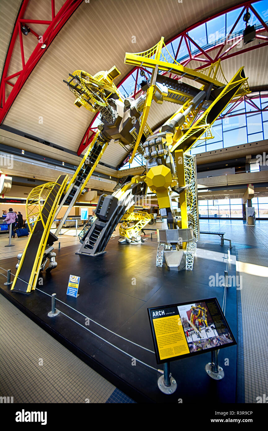 "Arch" robot sculpture incorporating Pittsburgh bridges by Glenn Kaino ...
