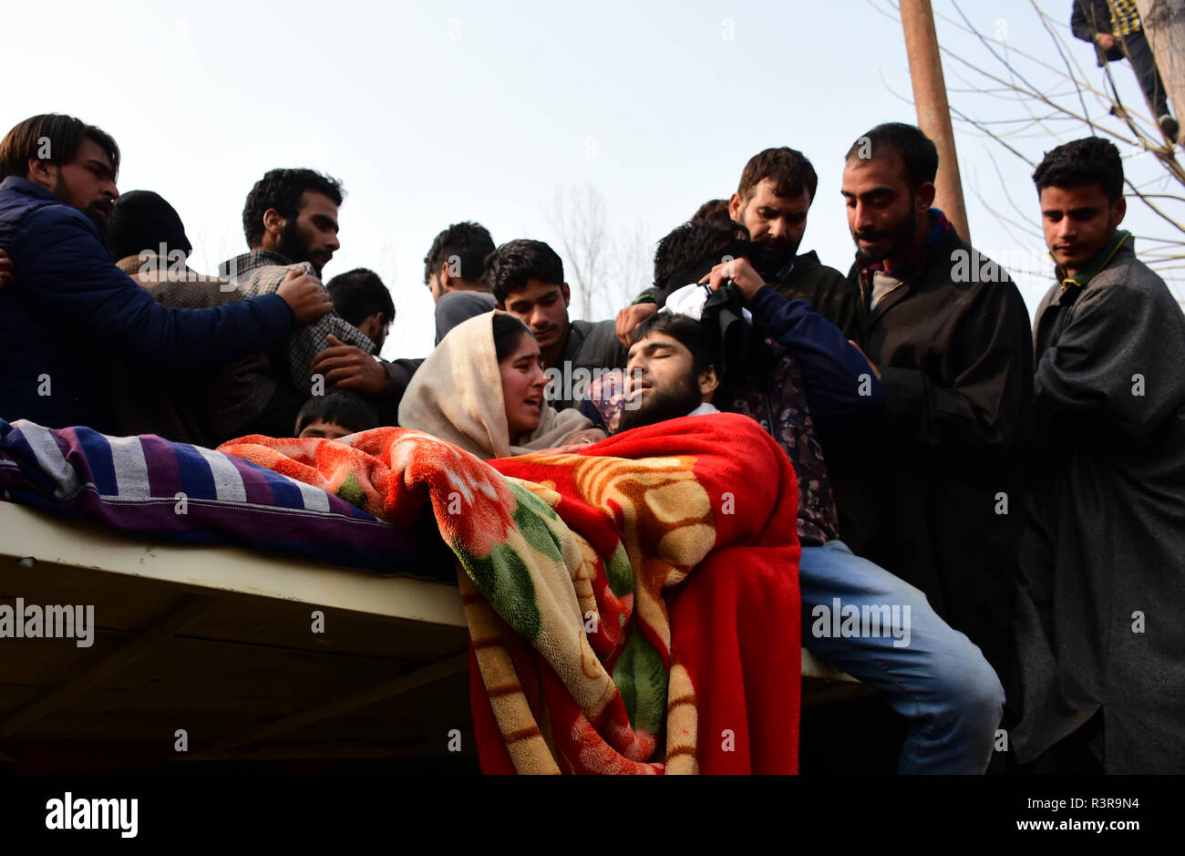 Pulwama district of indian administered kashmir south of srinagar hi ...