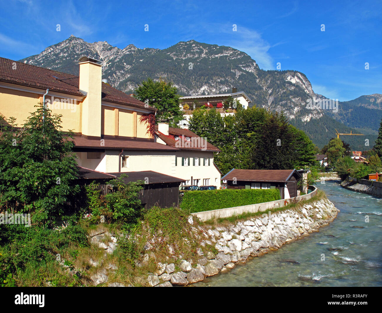Beautiful Bavarian Village Garmisch-Partenkirchen, Bavarian Alps ...