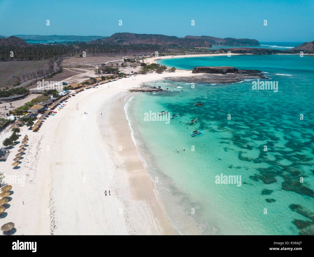 Indonesia, Lombok, Aerial view of beach Stock Photo - Alamy