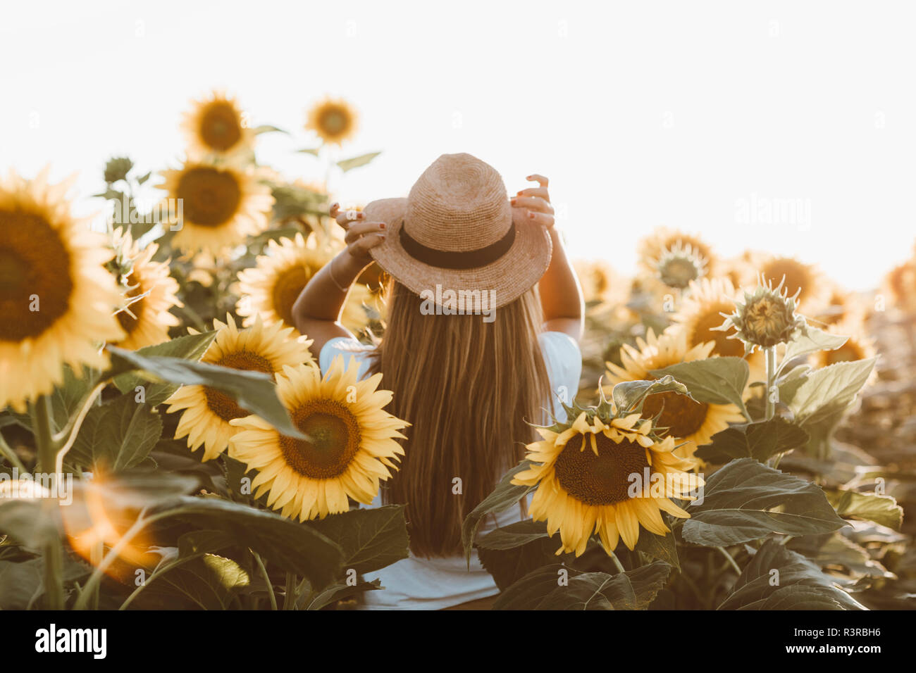 Woman face hidden flowers hi-res stock photography and images - Alamy