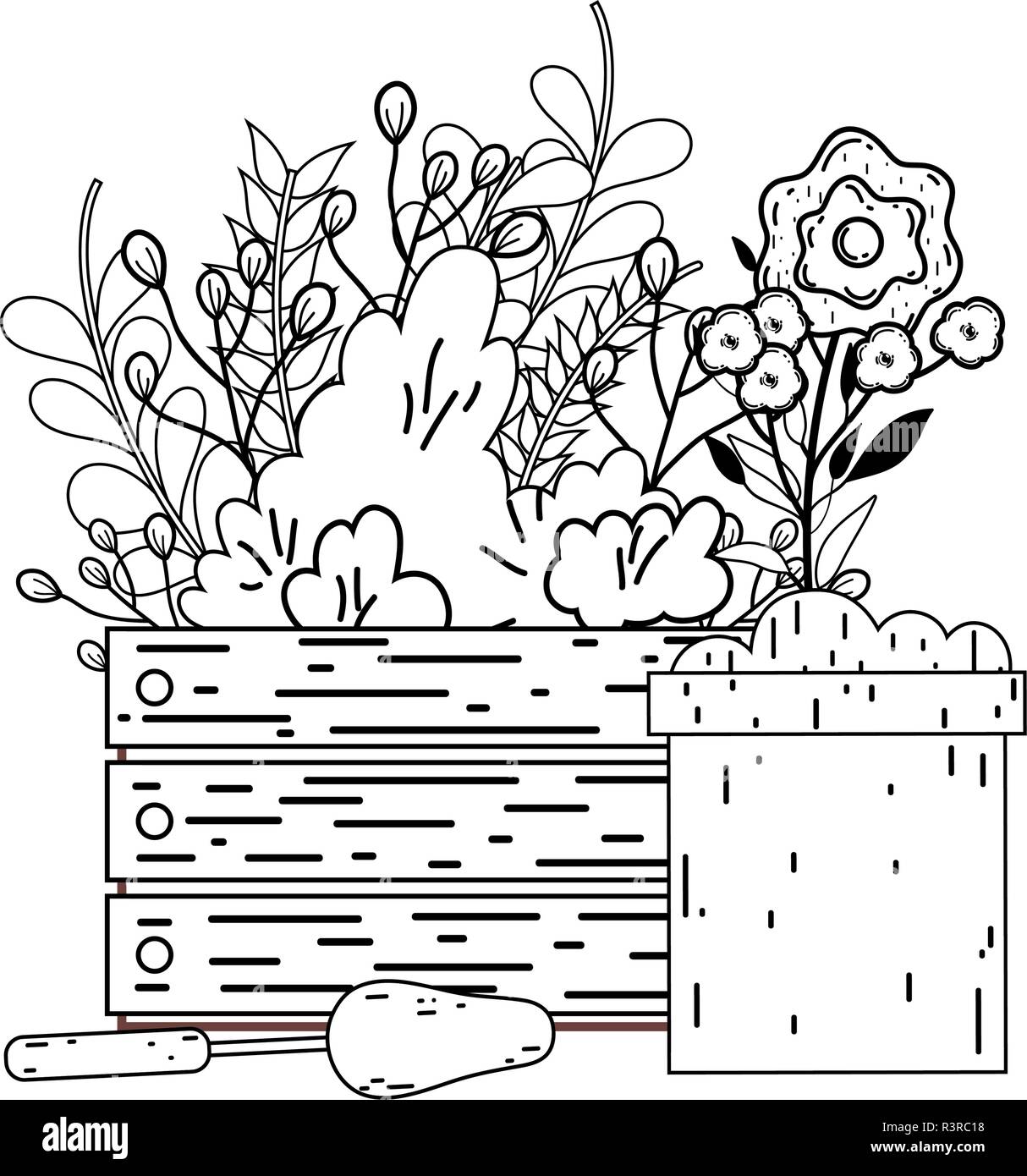Garden pallet Stock Vector Images - Alamy