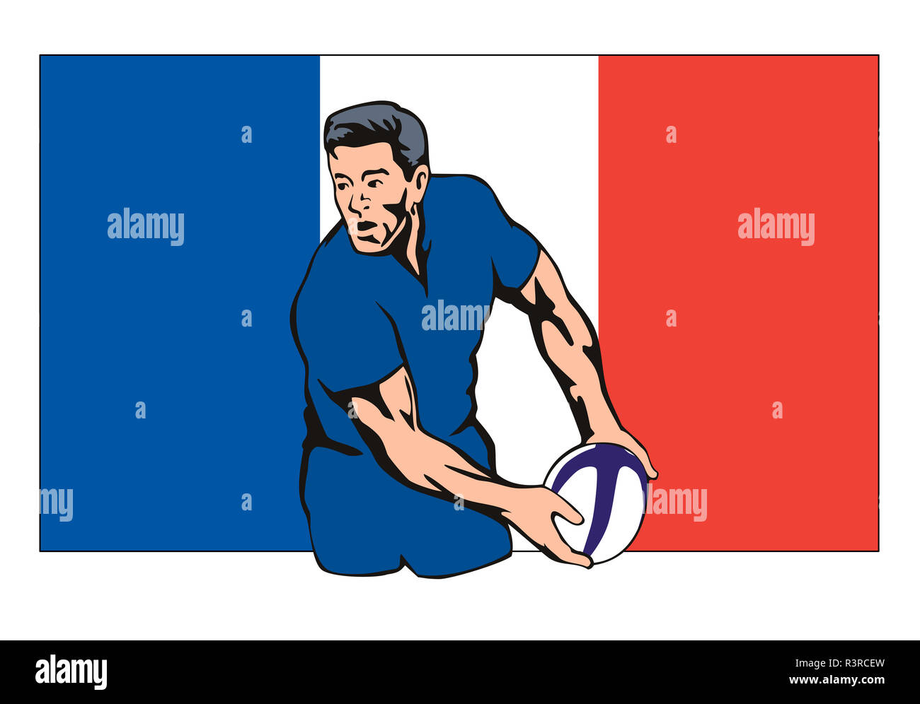 French rugby flag Cut Out Stock Images & Pictures - Alamy