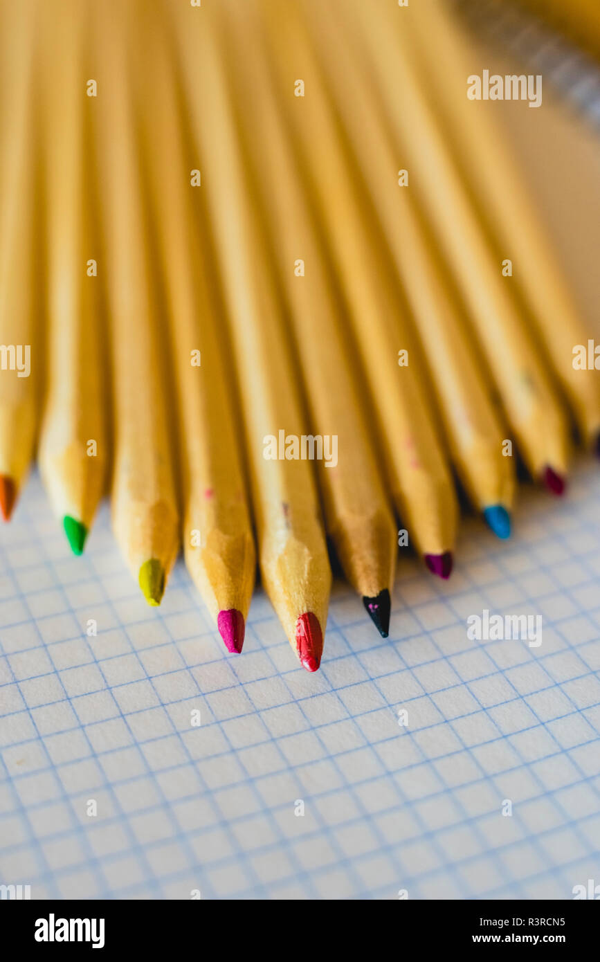 Pencils on graph paper hi-res stock photography and images - Alamy